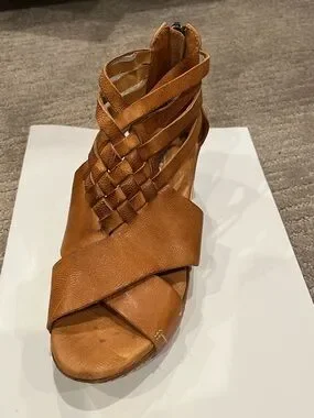 Antelope | Shoes | Antelope Cognac Strappy Wedge Sandal | Poshmark